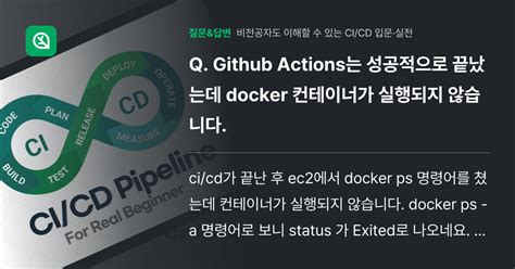 Github Actions는 성공적으로 끝났는데 Docker 컨테 인프런 커뮤니티 질문and답변