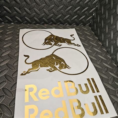 Red Bull Stickers Blue Etsy