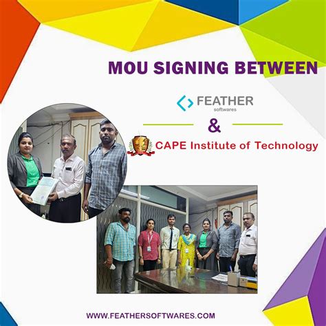 We Are Delighted To Announce That Feather Softwares Has Officially Signed A Memorandum Of