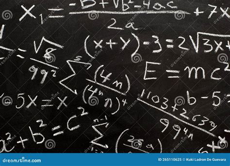 Mathematical Equations Written On A Blackboard Stock Image Image Of Hits Symbol 265110625