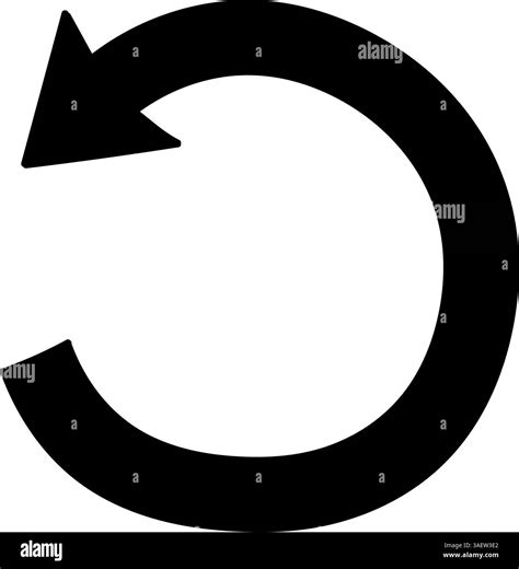 Counterclockwise Rotating Arrow Black Hand Drawn Icon Stock Vector Image And Art Alamy