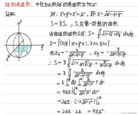 球面的表面积 Csdn博客