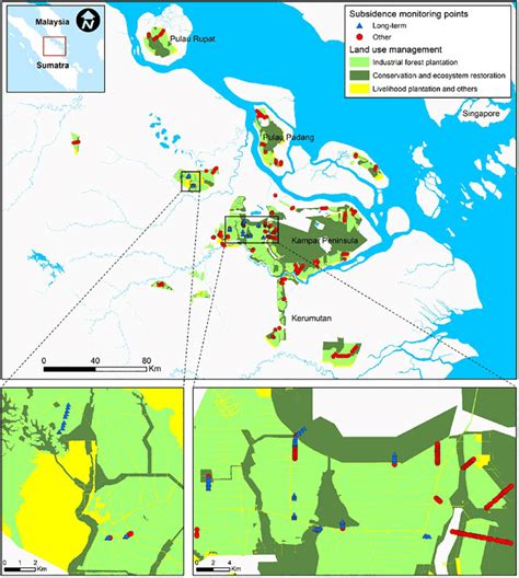 April Concession Areas On Peat And Subsidence Monitoring Locations Download Scientific Diagram