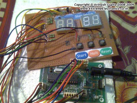 Avr Project Digital Stop Watch With Atmega8 Extreme Electronics