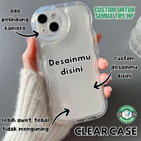 Jual Case Casing Custom Bebas Design Suka Suka Case Gelombang Melting Lentur Premium Ready All