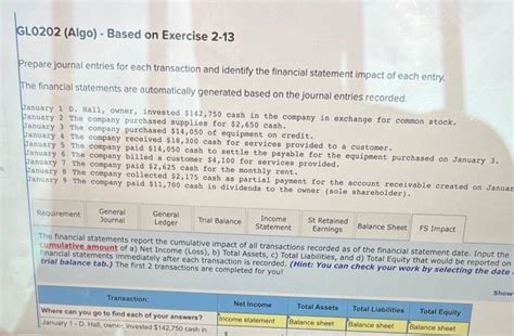 Solved Gl0202 Algo Based On Exercise 2 13 Prepare