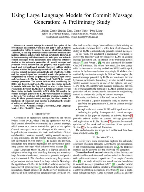 Using Large Language Models For Commit Message Pdf Computing Learning