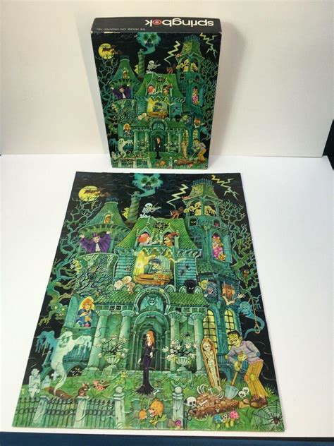 Vintage 1973 Springbok House On Haunted Hill Puzzle 3786803472
