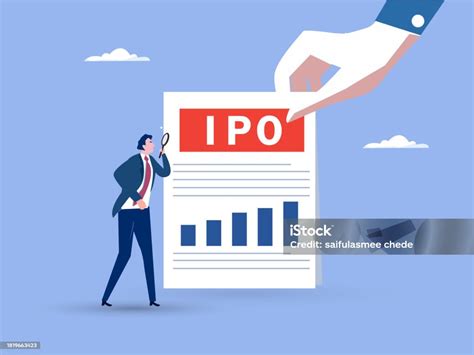 Ipo 기업공개 사업가 제안 노트북 개념에 투자 벡터 일러스트 레이 션입니다 3차원 형태에 대한 스톡 벡터 아트 및 기타 이미지 Istock