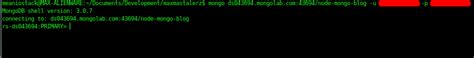 Nodejs Cant Connect To Mongolab Database With Uri The Shell Works