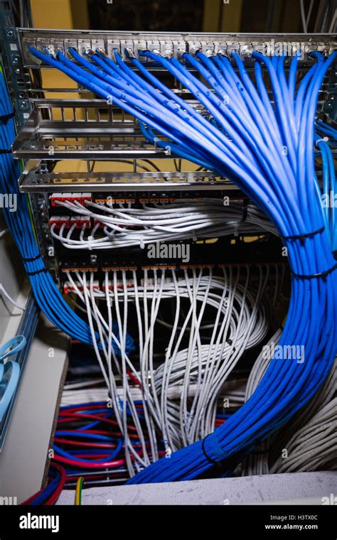 Close Up Of Rack Mounted Server Stock Photo Alamy