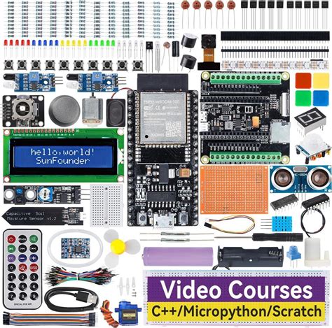 Sunfounder Esp32 Ultimate Starter Kit Compatible With Arduino Esp32cam Rohs Compliant Python