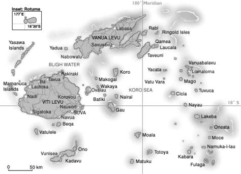 Overview Of Fiji And The Location Of Vanuaso Tikina On Gau Island