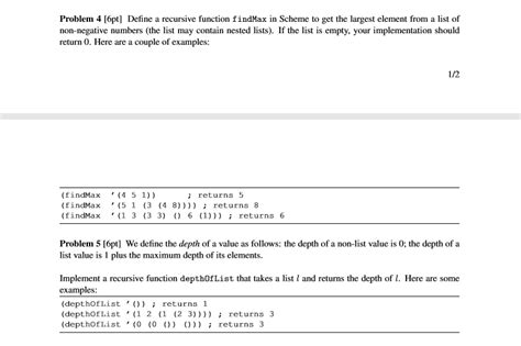 Solved Solve The Questions In The Scheme Programming Language Problem 4 Course Hero