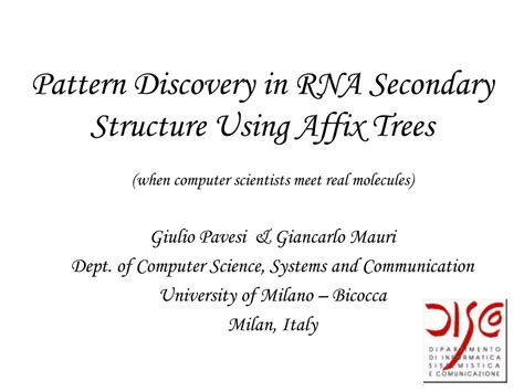 Ppt Pattern Discovery In Rna Secondary Structure Using Affix Trees Powerpoint Presentation