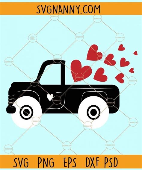 Valentine Truck With Love Hearts Svg Special Delivery Svg Valentines