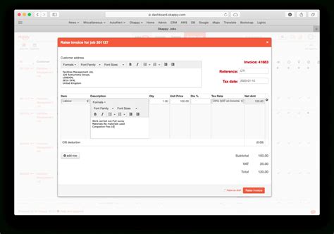 Export Invoice Template Quickbooks