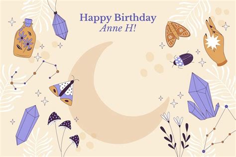 손으로 그린 생일 축하 Photocall 무료 벡터