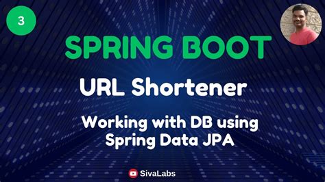 Spring Boot Build Url Shortener Application Part 3 Working With Spring Data Jpa Youtube