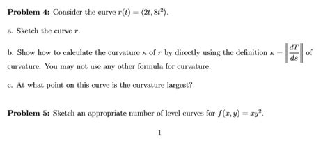 solved problem 4 consider the curve r t 21 812 a