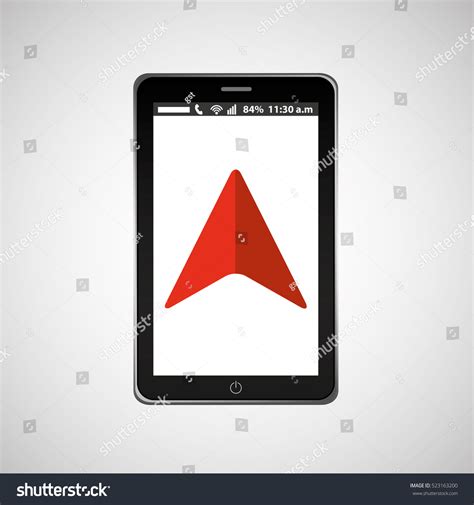 cursor mobile phone navigation vector illustration stock vector