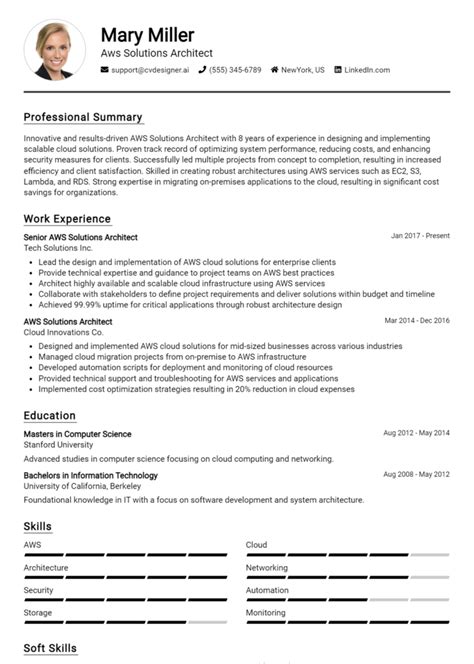 10 Aws Devops Engineer Resume Examples For 2025 Free Templates Cvdesigner Ai