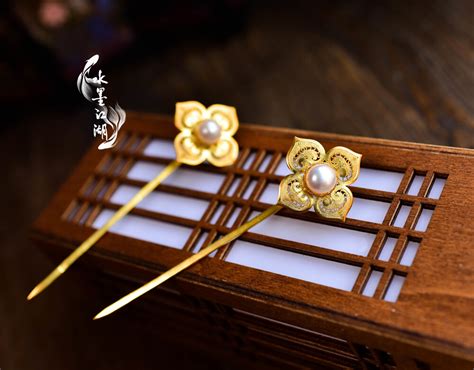 【簪】柿柿如意纯银花丝柿蒂纹纯银发簪 水 高清图片，堆糖，美图壁纸兴趣社区