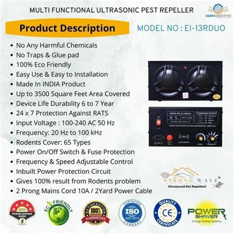 Ultrasonic Bat Repellent Systems Ultrasound Bat Repellent 130
