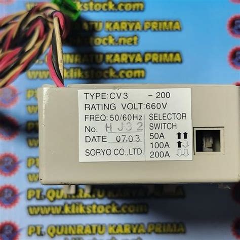 Jual Current Transformer Ct Cv3 200a 660volt 50 60hz Soryo Co Ltd