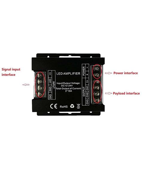 DC V W RGB LED Strip Amplifier