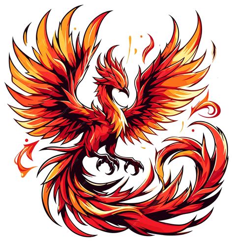 Premium Vector Phoenix Vector Illustration Isolated White