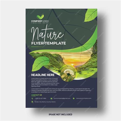 Premium Vector Modern Environment Flyer Nature Style
