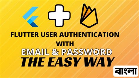 flutter firebase authentication with email and password in bangla youtube
