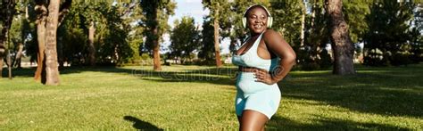 An African American Woman Body Positive Stock Image Image Of