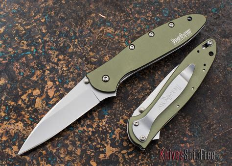 Kershaw Knives Leek Olive Drab Handle Assisted Opening 1660ol