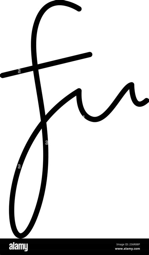 F Initial Signature Handwriting Flat Design Stock Vector Image And Art Alamy