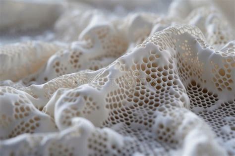 Closeup Of A 3d Printed Fabric Texture With Intricate Lattice Work
