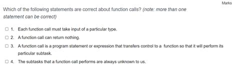 Solved Which Of The Following Statements Are Correct About Chegg