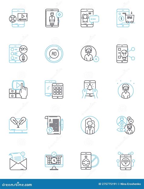 User Experience Linear Icons Set Intuitive User Friendly Responsive Engaging Seamless