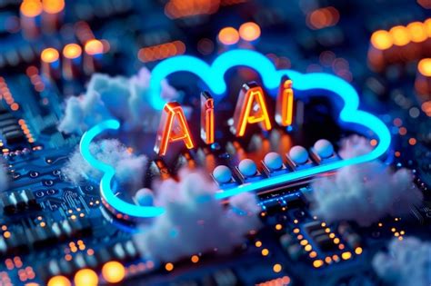 Premium Photo Ai Cloud Icon On Circuit Board Representing Cloud Computing Technology