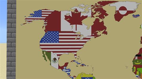 I Made The World Map In Minecraft With Flags Rmaps