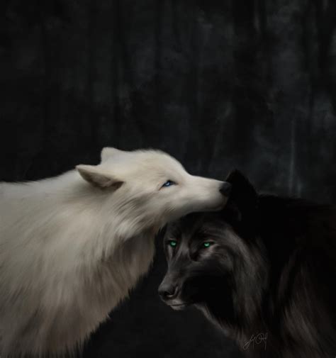 Wolves Yin And Yang Digital Drawing By Lunaroveda On Deviantart