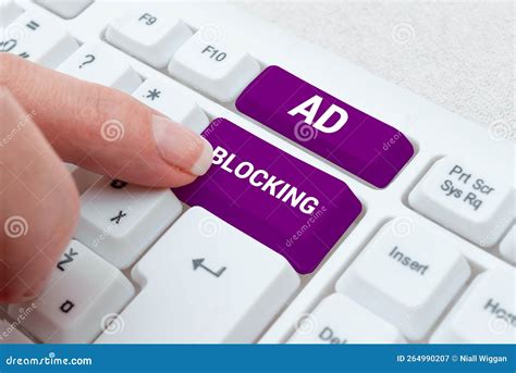 Handwriting Text Ad Blocking Concept Meaning Program That Will Remove Different Kinds Of