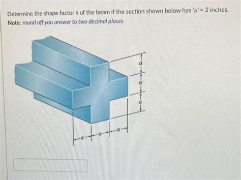 Solved Determine The Shape Factor K Of The Beam If The Chegg Com