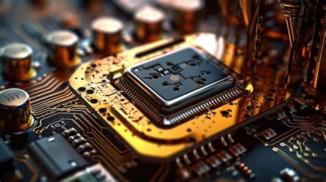 Premium AI Image Future Industrial Chip Cpu Robotic High Tech Super Computer Processor Robotic