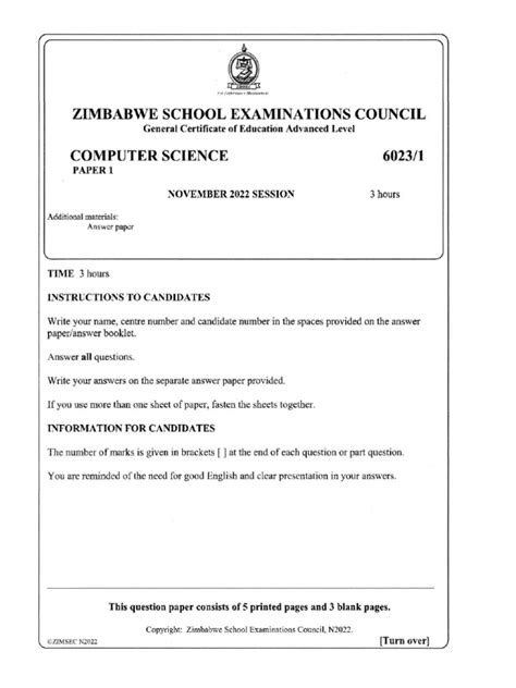 A Levels Computer Science 2022 Pdf