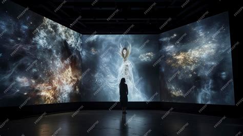 premium photo a photo of digital art projections creating a dynamic