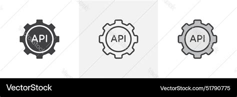 Api Line Icon Set Royalty Free Vector Image VectorStock
