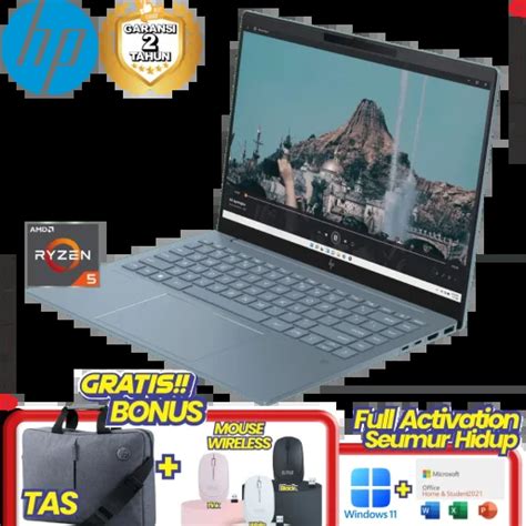 Laptop Hp Pavilion Plus Ey Au Ryzen U Ram Gb Ssd Gb Blue Garansi Tahun