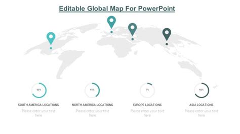 Editable Global Map For PowerPoint PPTUniverse